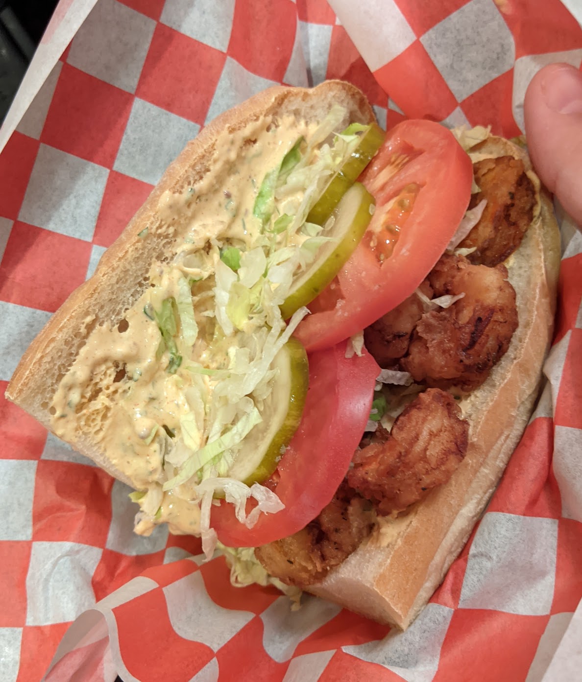 Fried shrimp po’boy – Bounded by Buns